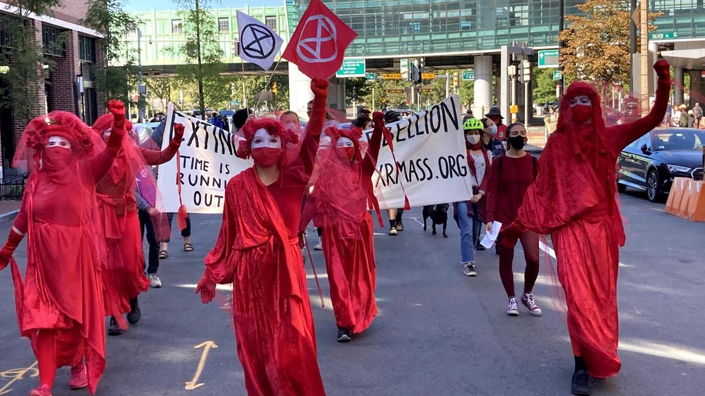 Extinction Rebellion Boston :: Climate activists hold parade to call ...