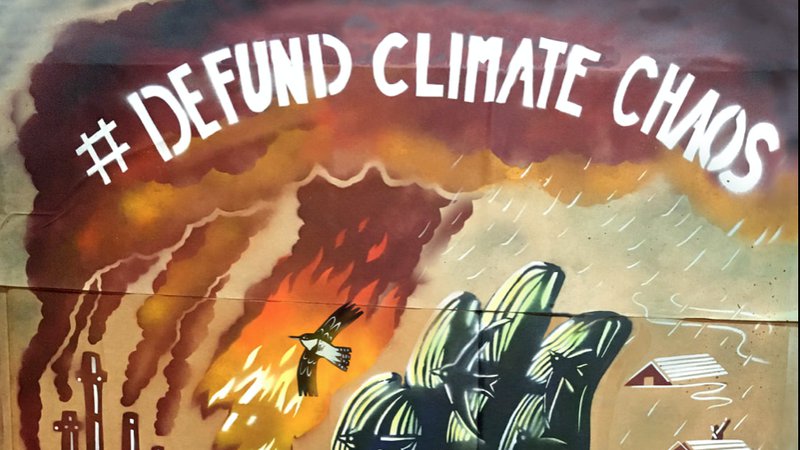 Extinction Rebellion Boston :: Defund Climate Chaos Street Art Project